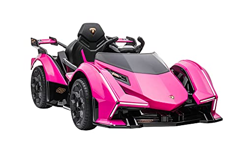 Dakott Lamborghini V12 Vision Gran Turismo Ride on Sports Car for Kids., Pink, Large