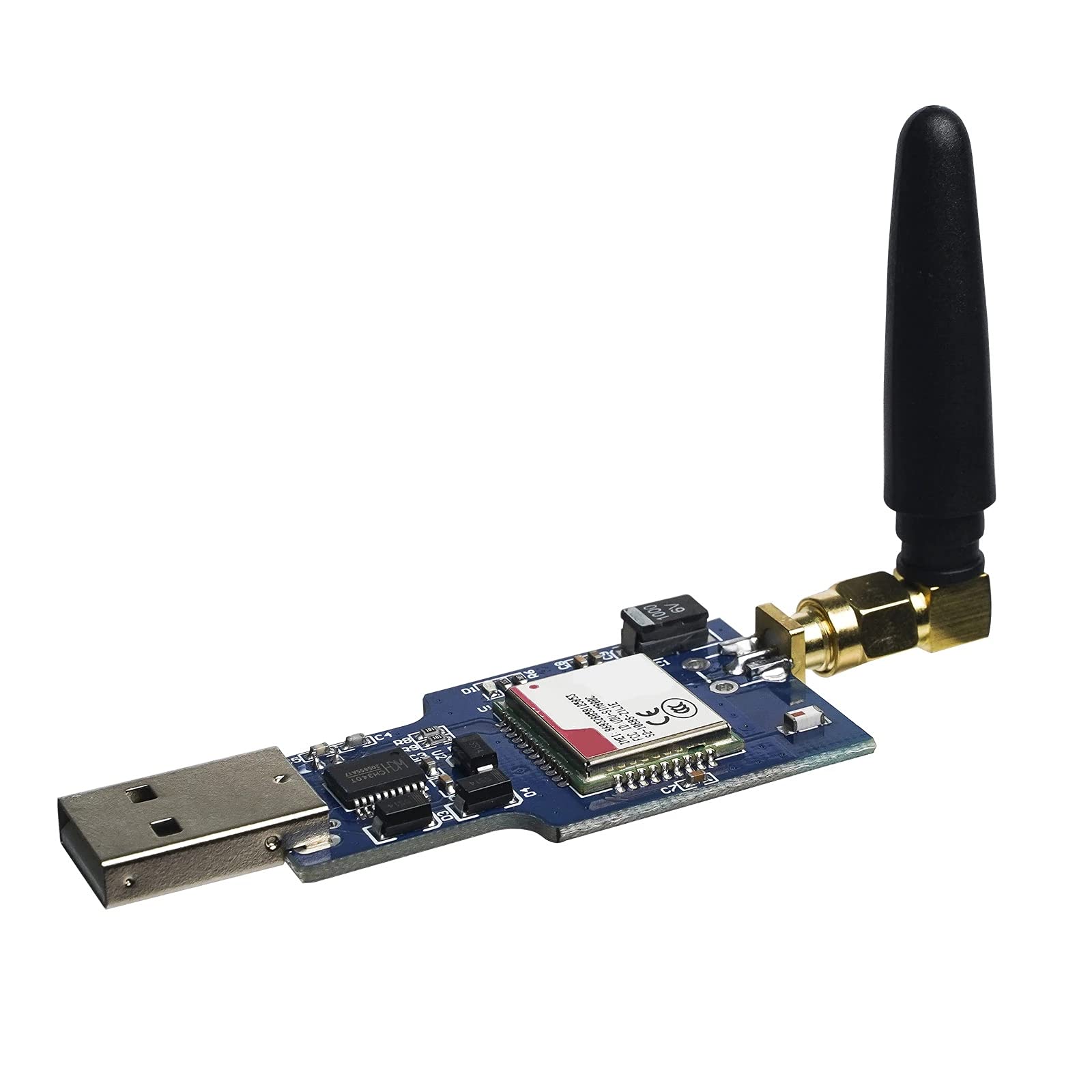 Teyleten Robot SIM800C USB GSM GPRS Wireless Module Quad-Band, 850/900/1800/1900MHz, CH340T USB Chip Support 2G 3G 4G SIM Card USB Communication SMS Data Transmission with Antenna (SIM800C is New)
