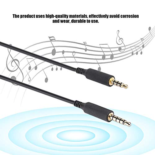 Zopsc Head-Mounted Gaming Headset Cable Male to Male with 3.5mm Gold-Plated Plug, Suitable for Logitech Astro A10 A40 A30 A50