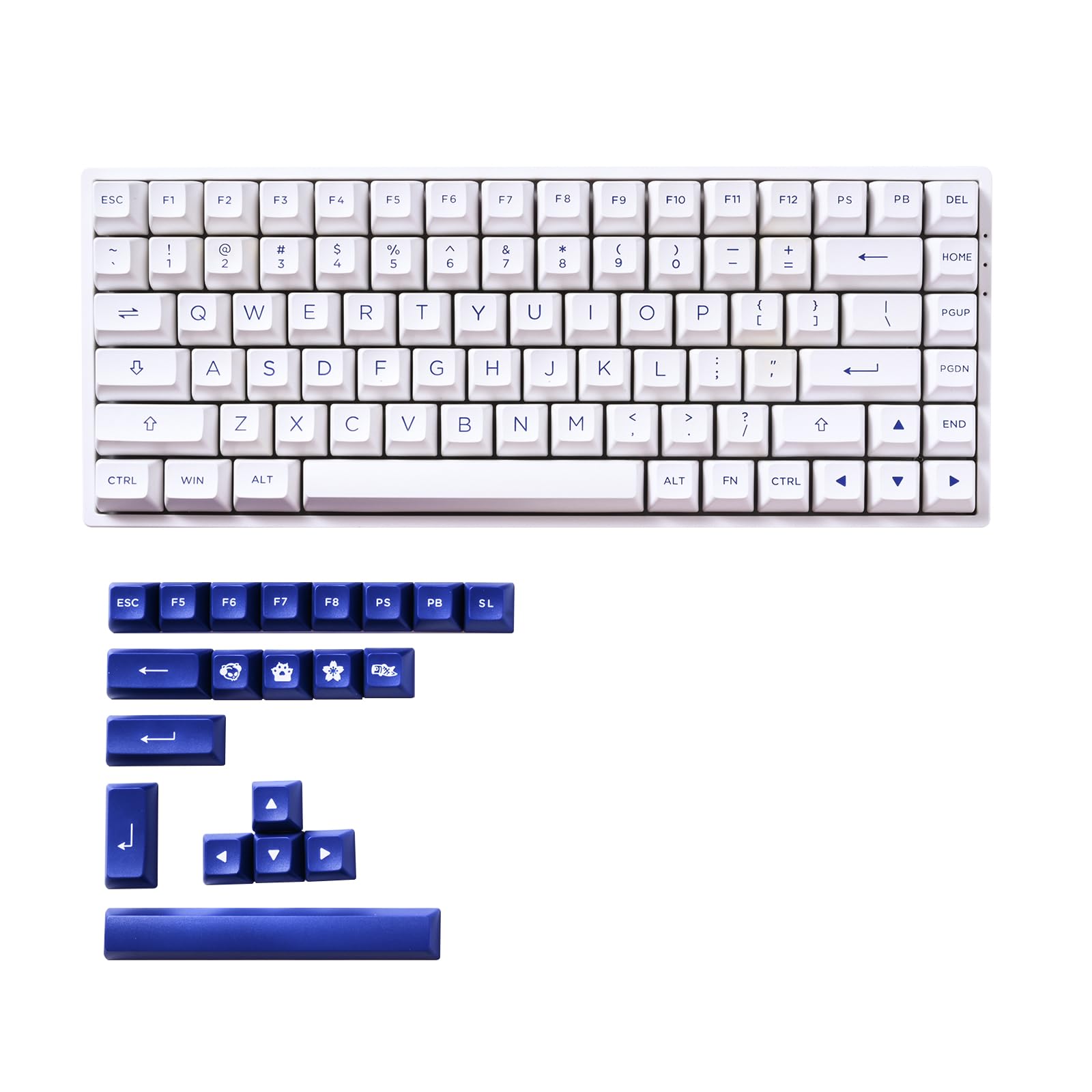 Akko Black&Gold 75% Hot-swappable Mechanical Gaming Keyboard with PBT Keycaps, 2.4G Wireless/Bluetooth/Wired 3084B Plus 84-Key RGB Keyboard, Compatible with Mac & Win Jelly Pink Switches