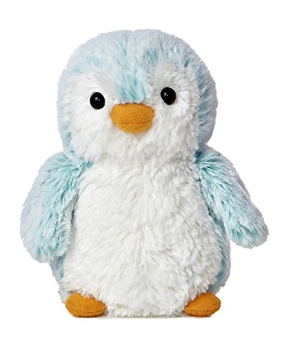 Aurora® Playful Pompom Penguin™ Brights Stuffed Animal - Vibrant Companions - Endless Fun - Blue 6 Inches
