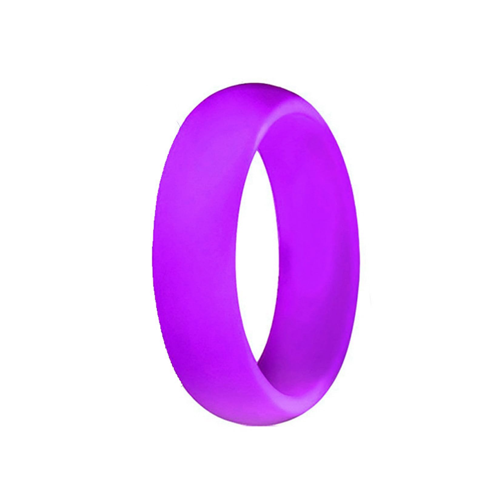 4Pcs Colorful Silicone Rubber Wide Thick Band Ring Set Multicolor Twist Woven Geometric Round Circle Finger Ring for Women Lightweight Wedding Jewelry-G 4pcs 5