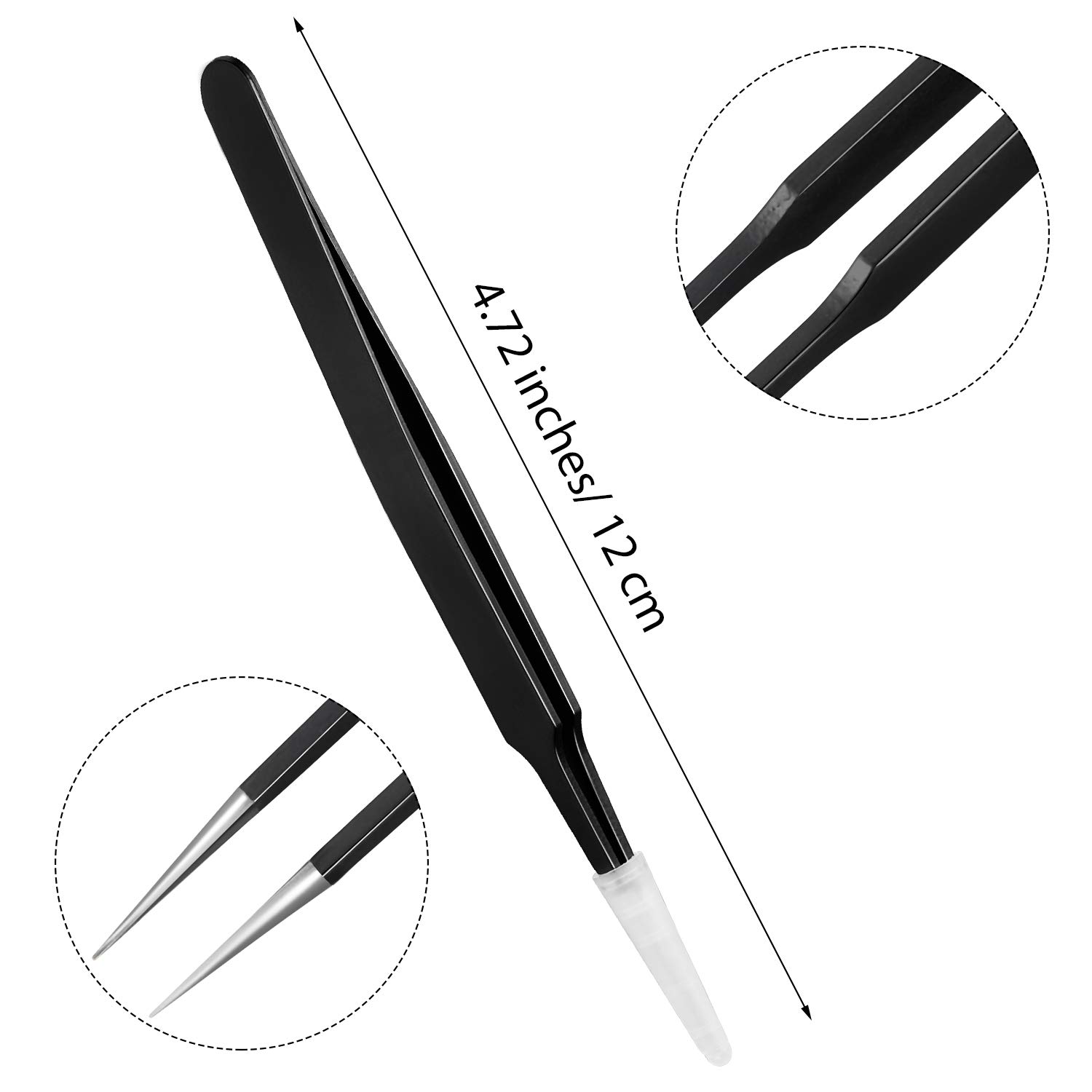Mini Bead Tweezers Fuse Bead Tweezers Craft Beading Tweezers for Manual DIY Craft Supplies (8 Pieces)