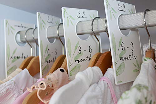 Mumsy Goose Nursery Closet Dividers Greenery Baby Clothes Dividers Botanical Closet Organizers