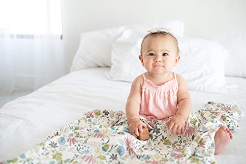 Large Premium Knit Baby Swaddle Receiving Blanket "Olive" by Copper Pearl