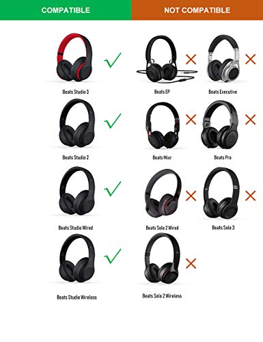 Oriolus Ear Pads Cushions Compatible with Headphones Beats Studio 3 Studio 2 Wireless B0500 B0501 (Dark Blue)