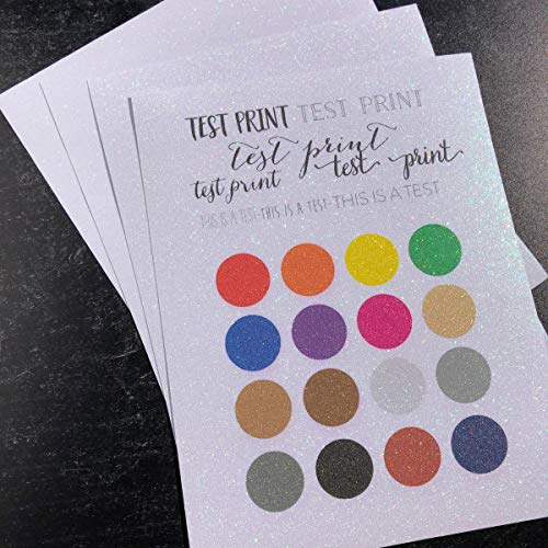 White Diamond Print Glitter Inkjet Premium Cardstock - 8.5 x 11 inch - 104lb / 280gsm Cover - 15 sheets from Cardstock Warehouse