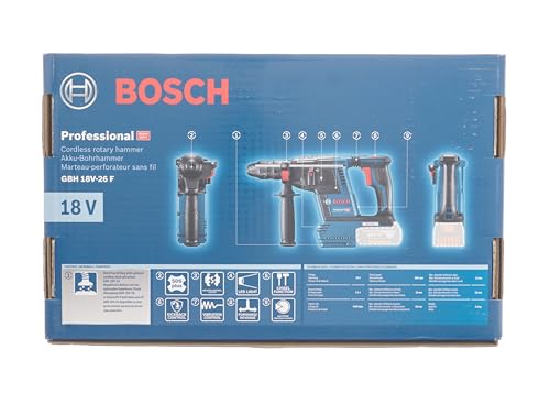 Bosch Professional Gbh 18 V-26 F Cordless Rotary Hammer Drill (Without Battery And Charger) - Carton