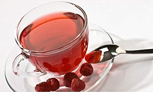 Tosnail 6 Pack 7-Ounce Glass Tea Cups and Saucers Sets Glass Coffee Mugs