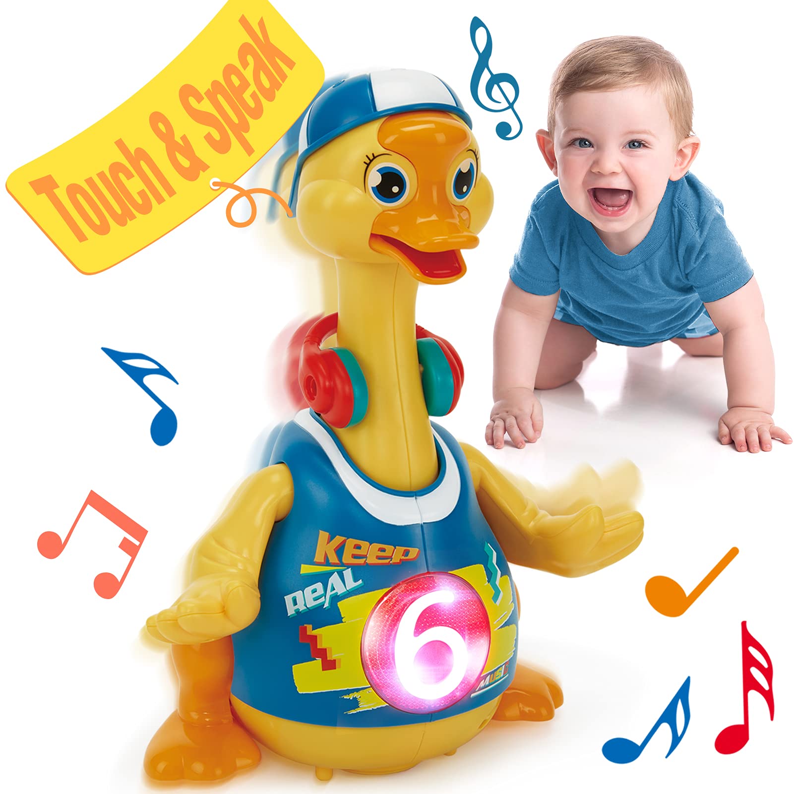 Baby Toys 6 to 12 Months Musical Toys for Toddlers 1-3 Touch and Speak Baby Musical Toys Infant Toys 6-12 Months Learning Development Crawling 6 Month Old Baby Toys 12-18 Months 9 Month Old Baby Toys