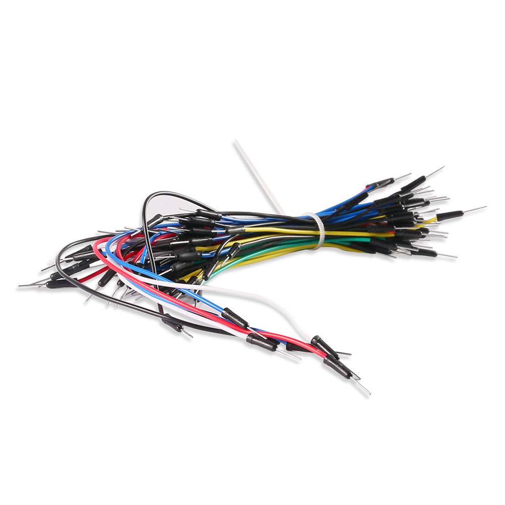 DORHEA 130pcs Solderless Flexible Breadboard Jumper Wires Cable Male to Male Compatible with Arduino Breadboard and Circuit Board (2 Pack)