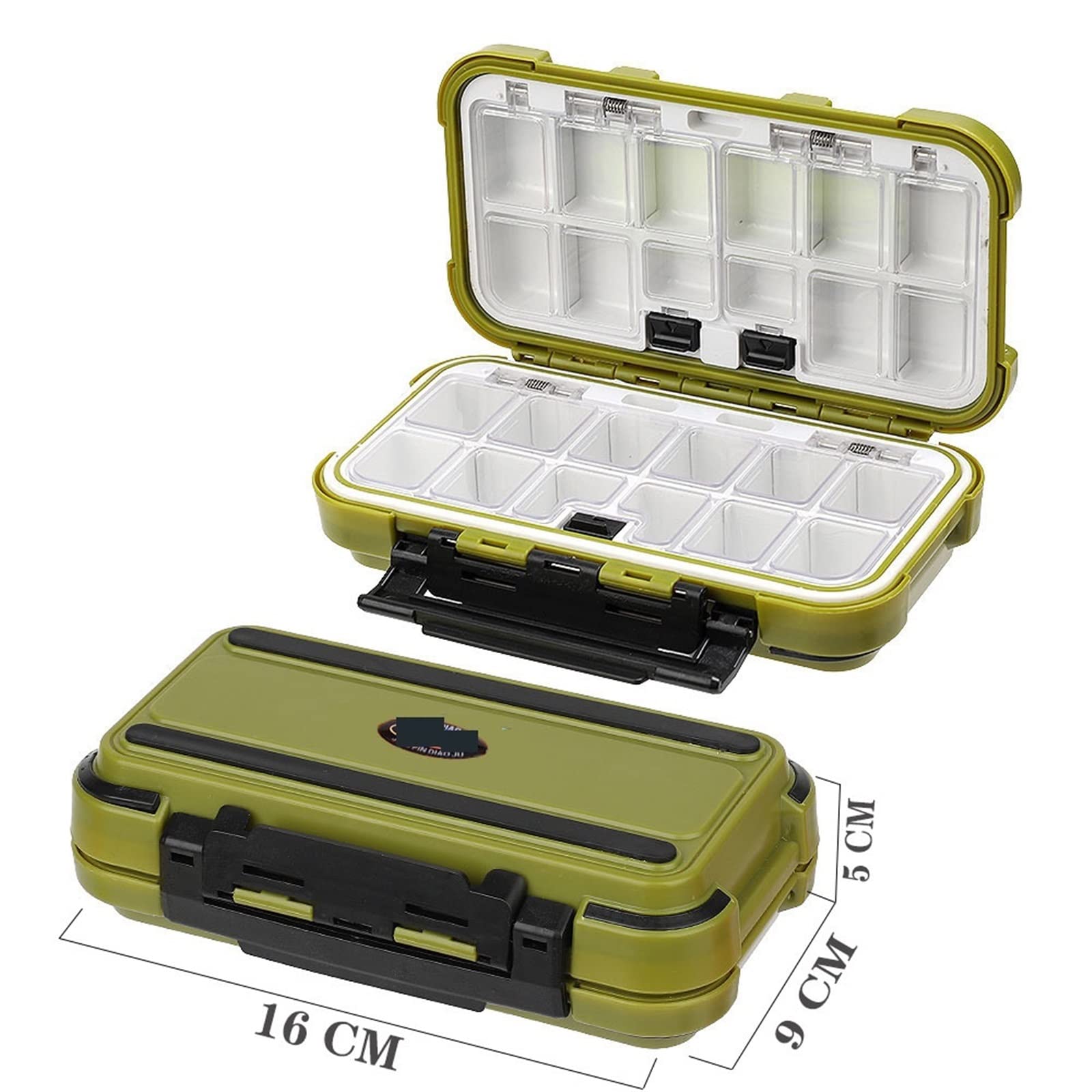 AKNHD Storage Box, Large Capacity Grid Fishing Gear Accessories Waterproof Sub-Box Water Hook Fishing Supplies Storage Box Tools Fishing Box