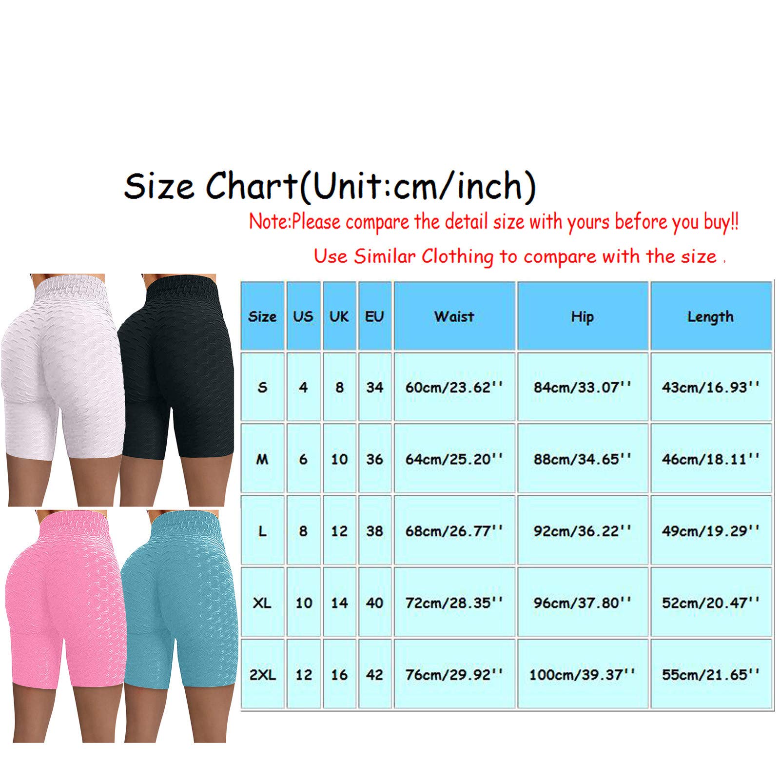 Bblulu 2 Pack Women's Textured Booty Tights High Waisted Ruched Butt Lifting Leggings Tummy Control Push Up Workout Yoga Pant