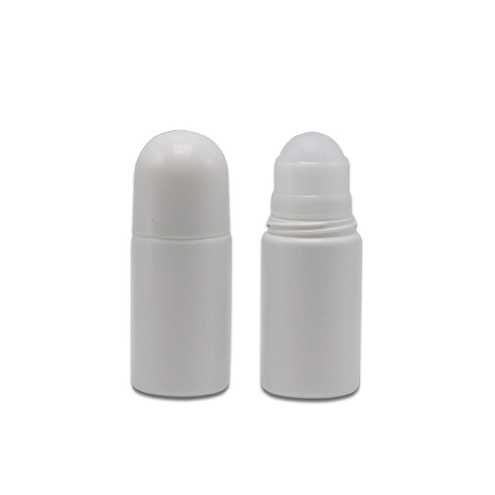 lasenersm 6 Pieces 1.69oz /50ml Empty Refillable Roll On Bottles Plastic Roller Bottle Plastic Rollerball Bottles Reusable Leak-Proof DIY Deodorant Containers for Essential Oil Perfumes Balms