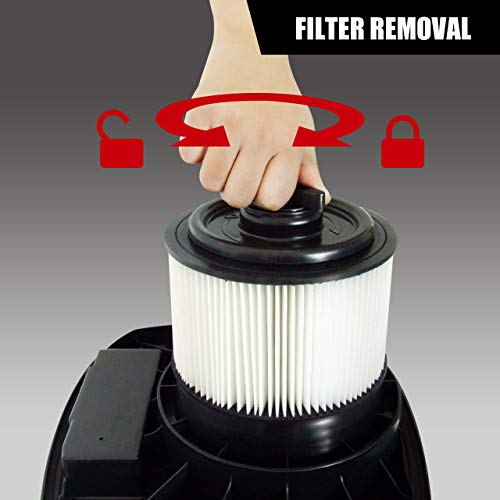 Vacmaster Genuine Replacement Cartidge Filter and Retainer Fits for Vacmster 4 Gallon Wet Dry Vacuum VF408