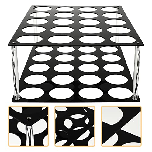 Vinyl Roll Storage Rack 20 Holes Acrylic Vinyl Rolls Holder Organizer Display Storage Stand for Art Craft Paper Room Decor (Aperture 2 Inch)