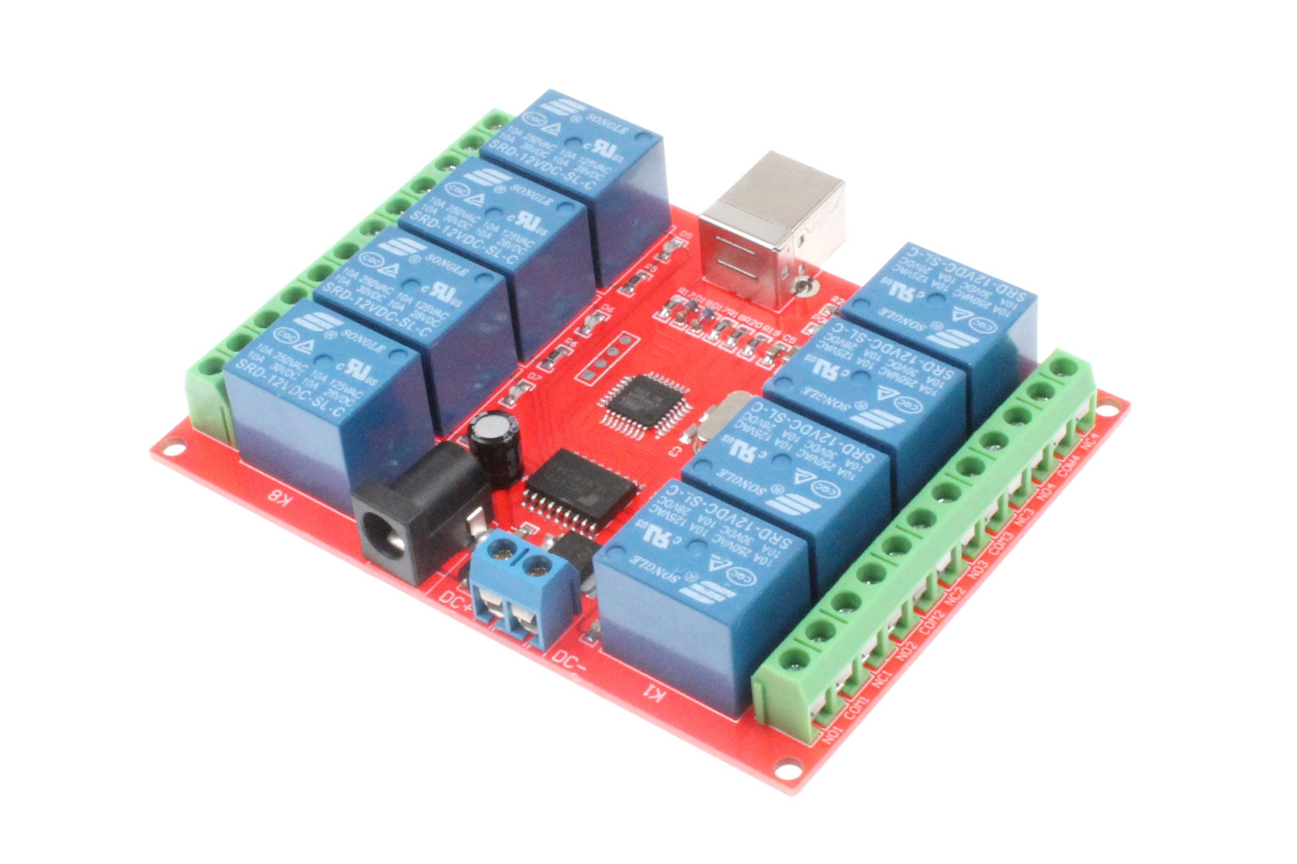 NOYITO 8-Channel 12V Computer USB Control Switch Relay Module Drive-Free Relay Module Plug and Play Suitable for PC Smart Controller