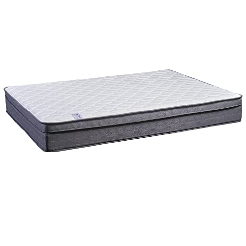 Continental Sleep Medium Plush Foam Encased Hybrid Eurotop Pillowtop Innerspring Fully Assembled Mattress, Good for The Back, Full XL Size