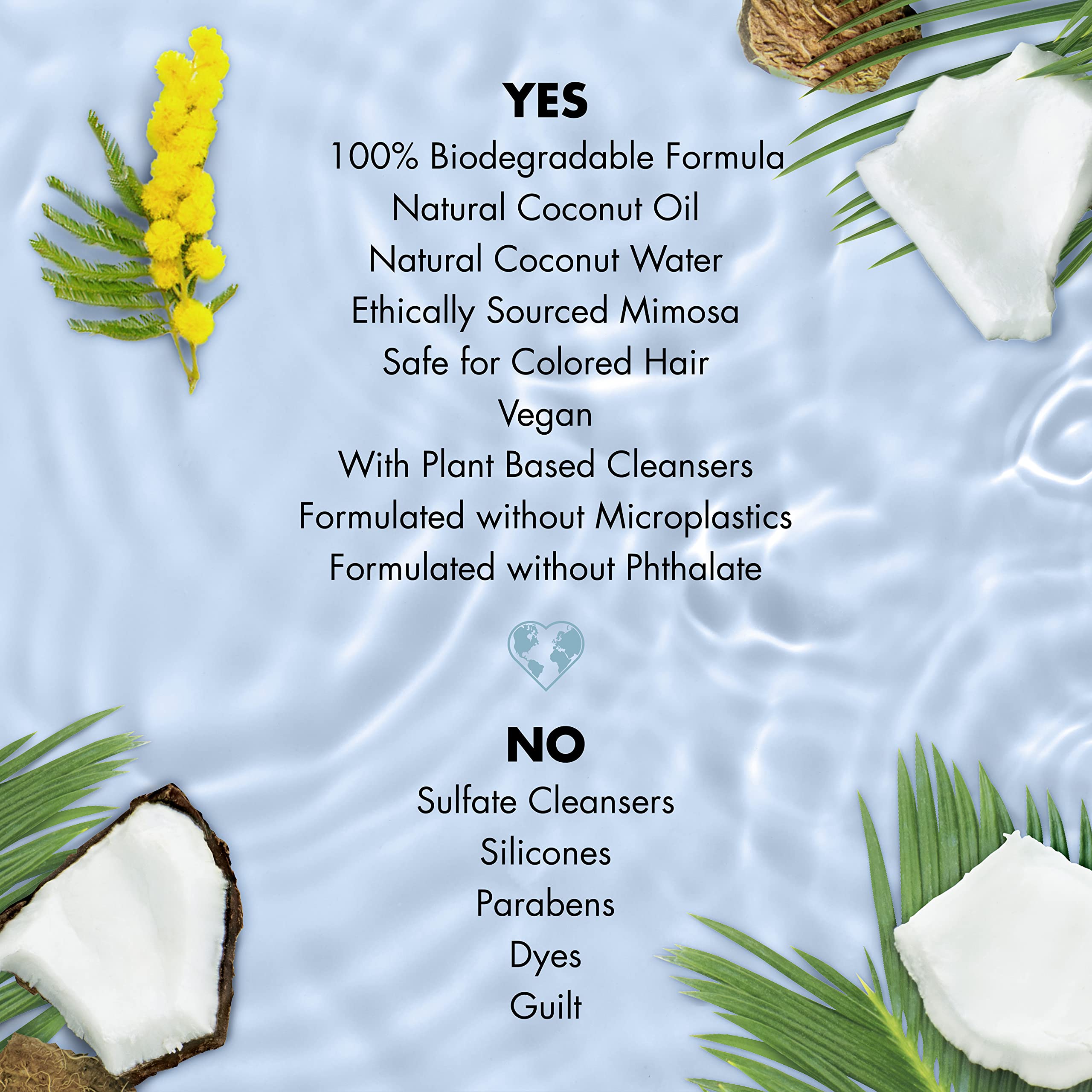 Unilever Love Beauty & Planet Coconut Water & Mimosa Flower Volume & Bounty Shampoo 13.5 Oz
