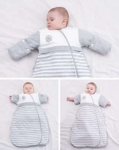 Babyah Kids Wearable Blanket Toddlers Baby Sleeping Bag Sleeves Detachable