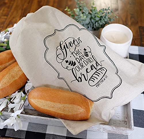 WISEOWELL Linen Bread Bags For Homemade Bread LINEN with Beeswax Wraps - 100% Organic Linen | Eco-Friendly | Bread Bags For Homemade Bread And Produce