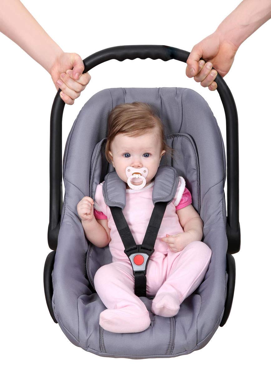 Lebogner Car Seat Strap Covers, 2 Pack Reversible Soft Seat Belt Cushion That Helps Prevent Strap Irritation in Car Seat, Jogger, and Strollers for Newborns, Infants and Kids, Harness Comfortable Pads