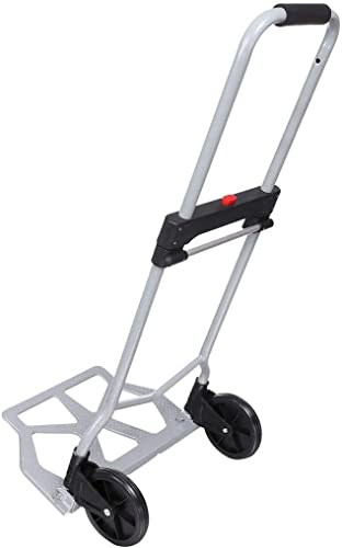 Aluminum Folding Hand Truck and Dolly, 220lbs Capacity, Cart Ideal for Moving Heavy Loads, Portable and Durable.