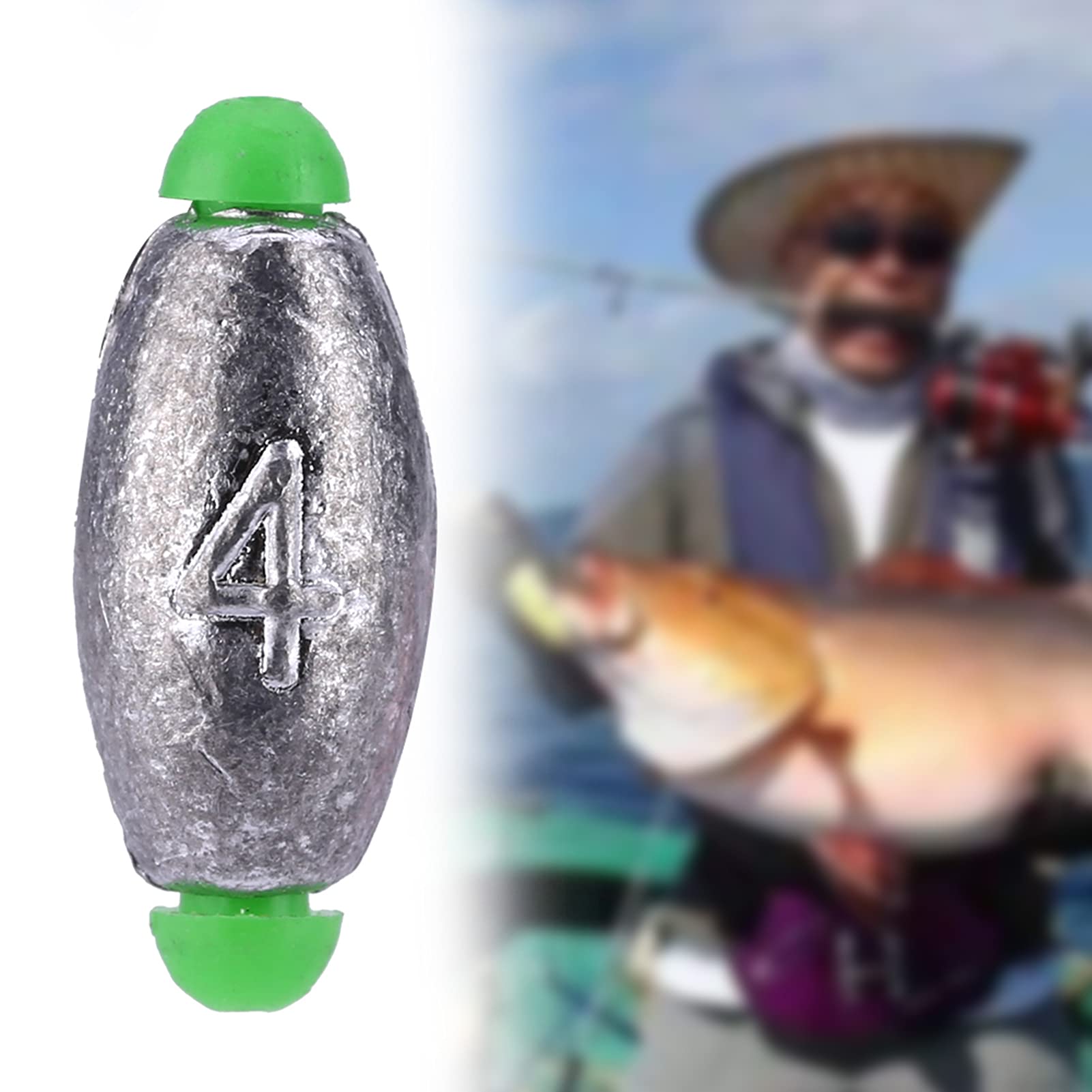 Akozon Removable Split Sinkers, 10pcs 5 Sizes Shot Weights Durable Fishing Sinker Tackle Kits Protective