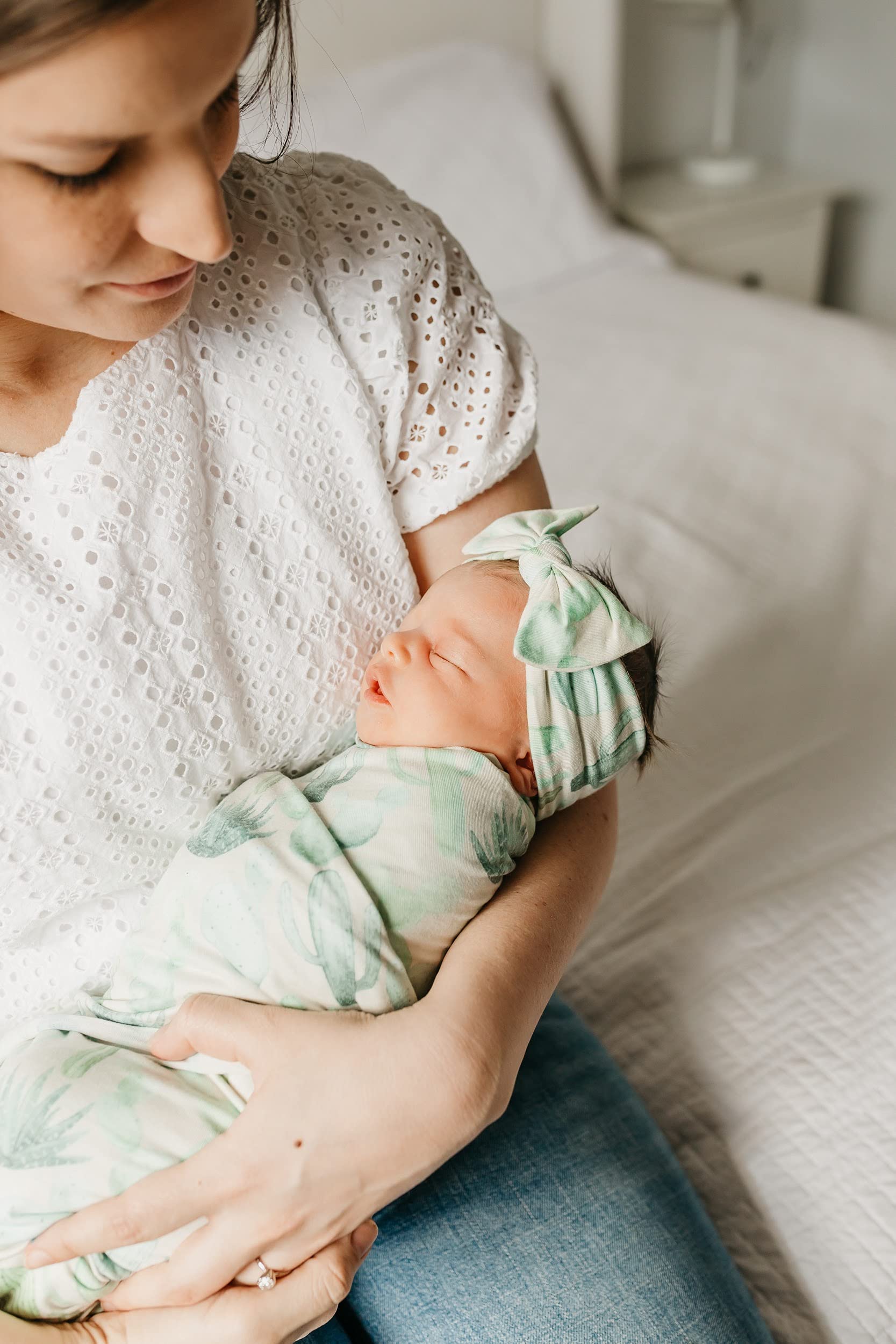 Large Premium Knit Baby Swaddle Receiving Blanket "Desert" by Copper Pearl