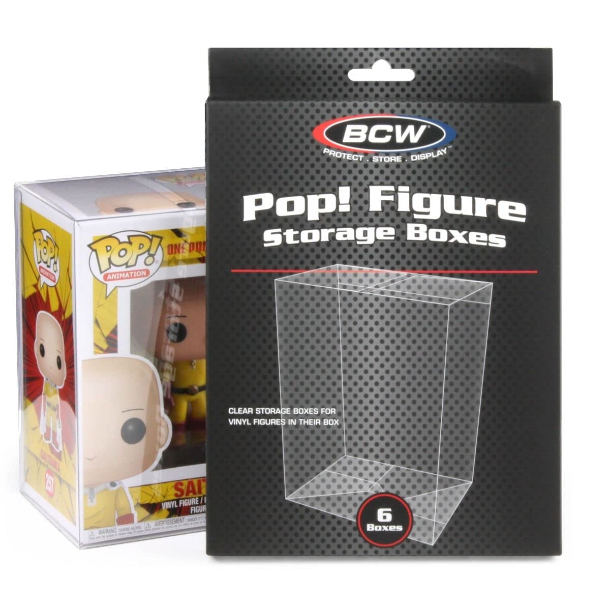 BCW Funko Pop Box | Archival Safe, Crystal Clear PET Plastic Protector for Regular Size Vinyl Figures | Compact, Impact-Resistant Case for Collectibles | Display & Protect Your Funko Pop Collection