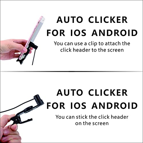 Auto Clicker for iPhone iPad:Screen Device Automatic Tapper for Android IOS,Simulated Finger Continuous Clicking, Adjustable Speed Physical Clicker,Suitable for Games, Live Broadcasts Likes, Reward Tasks(1 Second Fastest 33 Times) (A1)