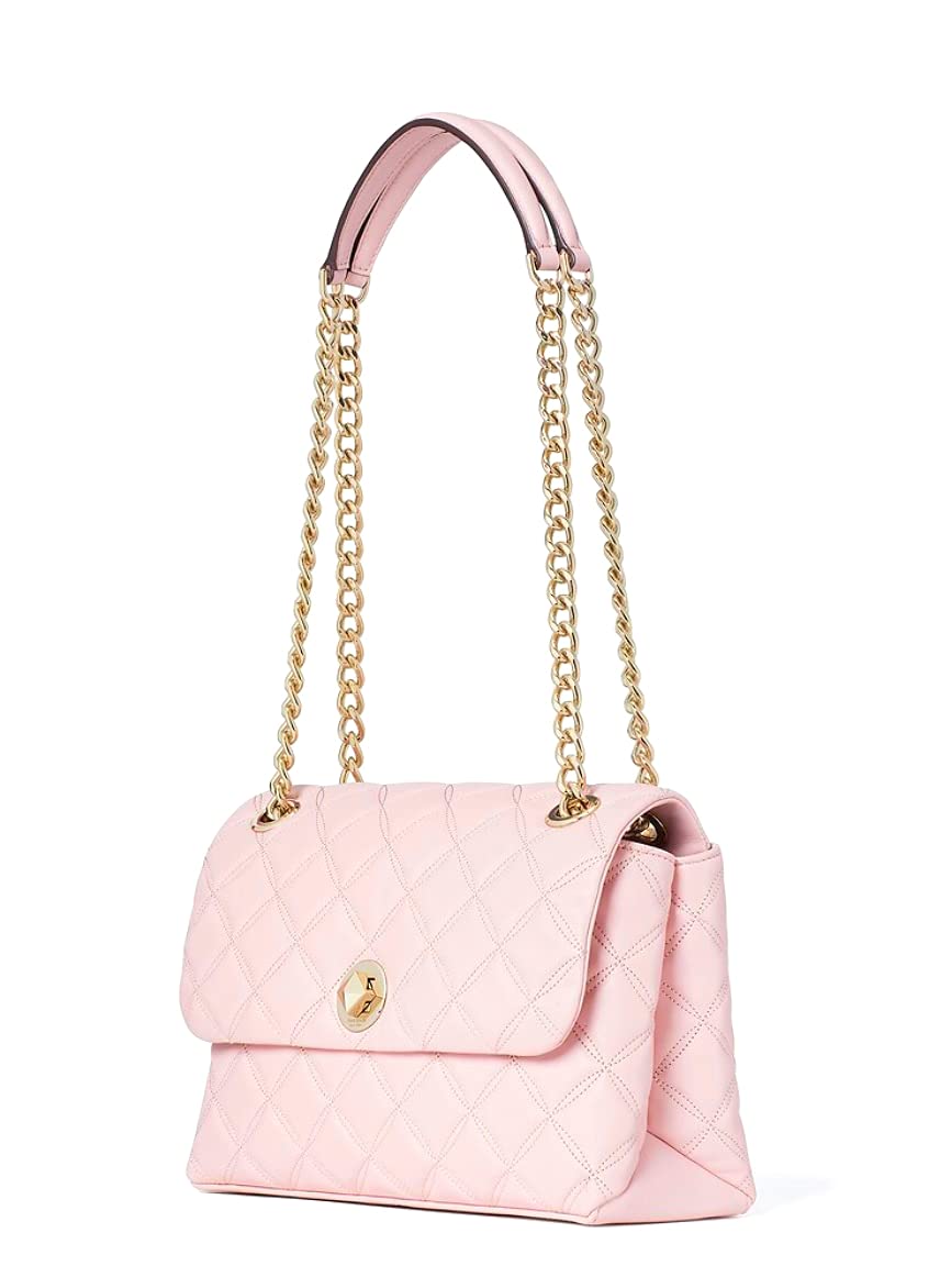 KATE SPADE NATALIA MEDIUM FLAP CROSSBODY SHOULDER LEATHER BAG IN ROSE SMOKE