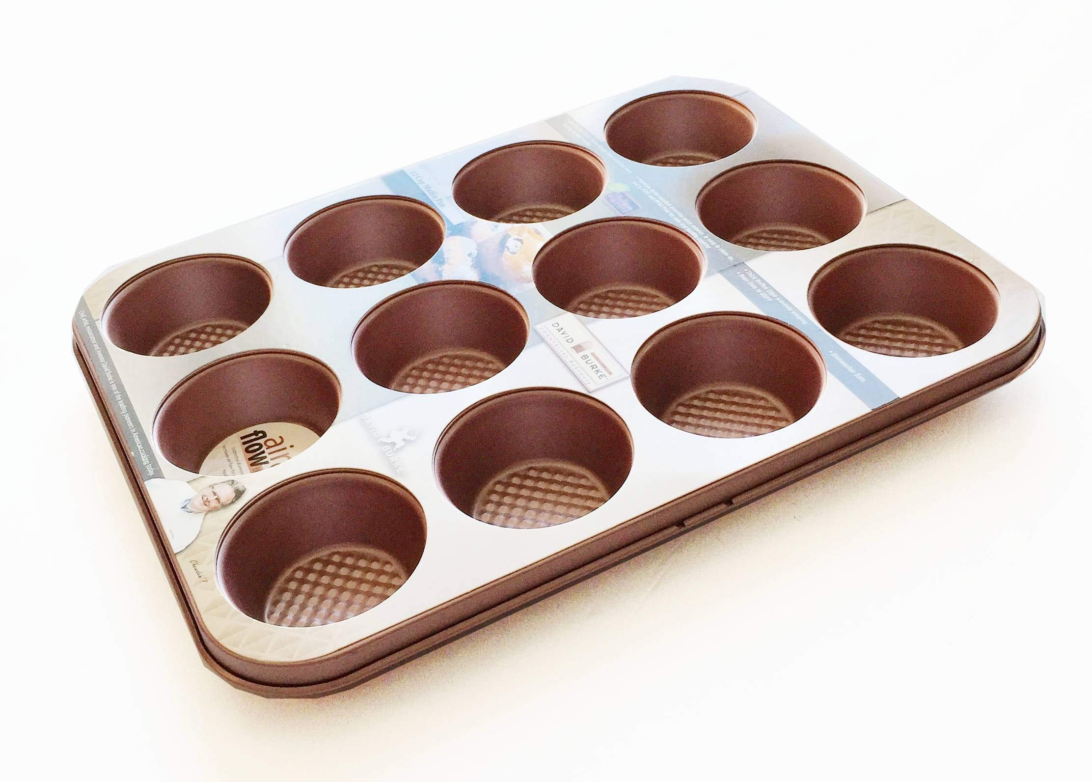 Alitaver David Burke Kitchen Commerical Weight 12 Cup Muffin Rose Gold Bakeware