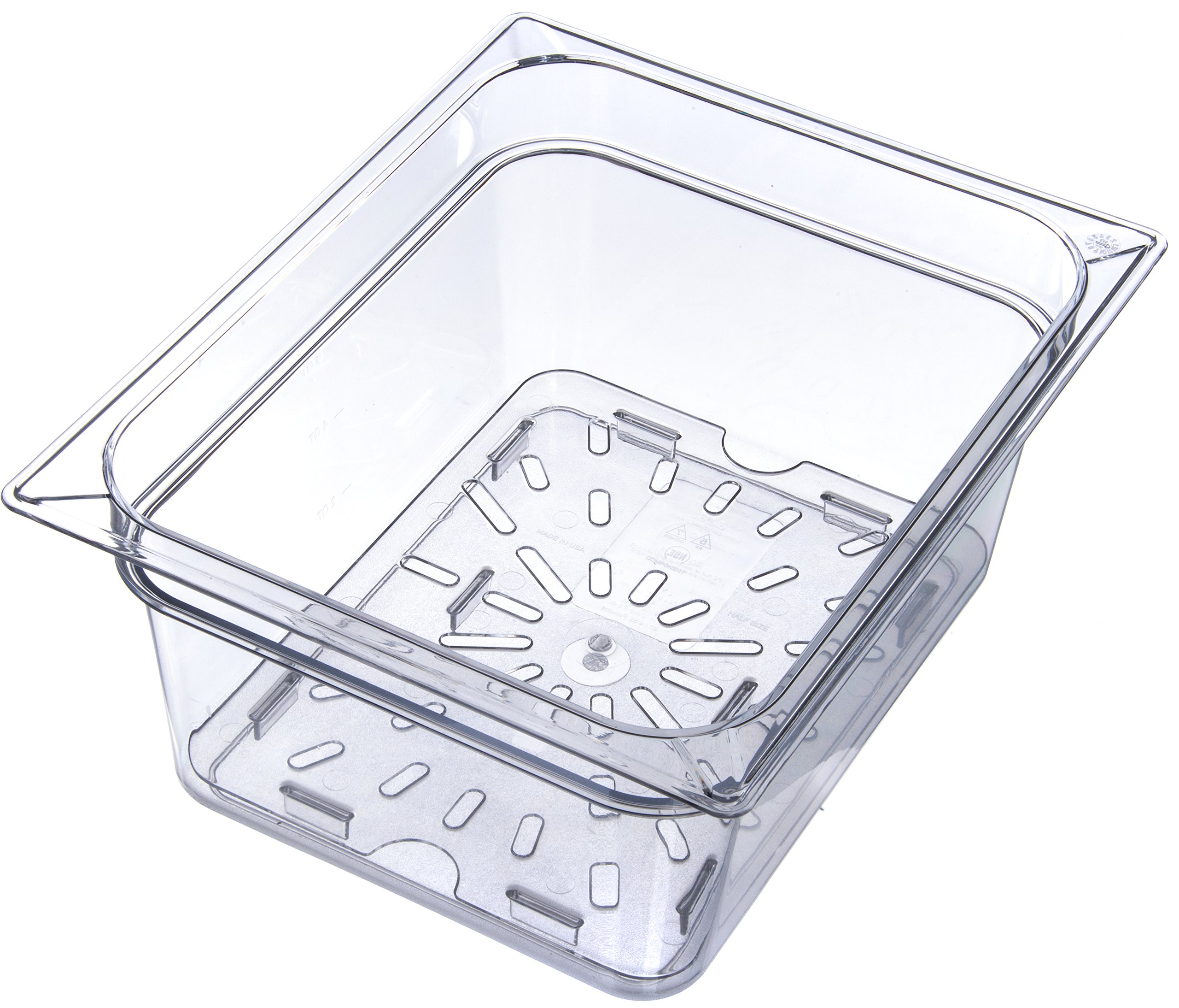 Carlisle FoodService Products 1023507 StorPlus Half Size Polycarbonate Drain Shelf, Clear (Pack of 2)