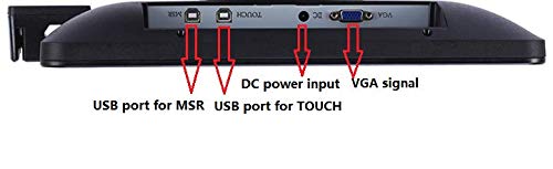 DeYoWo 15 Inch 4:3 Ratio 10 Point Projective Capacitive Touch Screen Monitor, Touch POS Monitor with MSR, Stable Base No Shaking, USB Free Driver