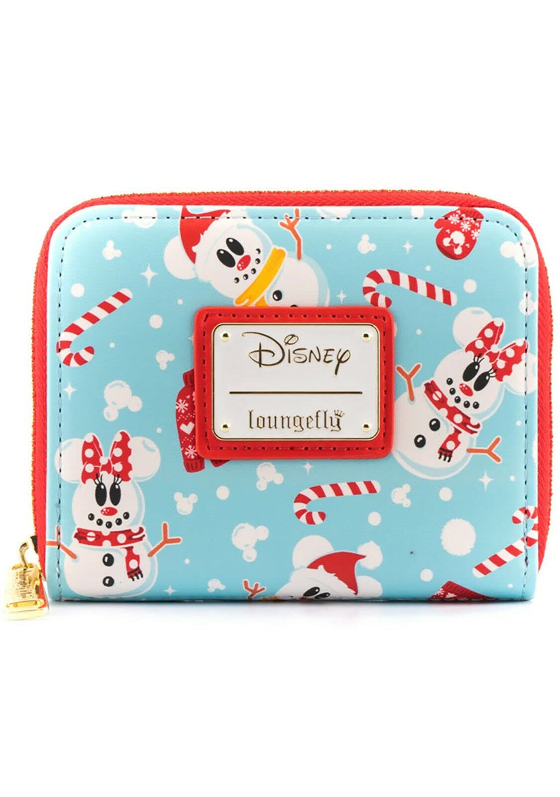 Loungefly Disney Mickey Minnie Snowman Zip Around Wallet