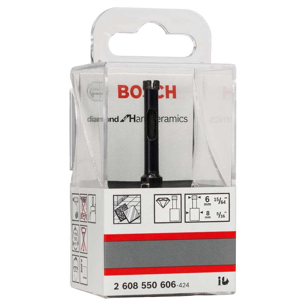 Bosch 2608550605 Diamond Drill Bit, 5mm x 35mm, Black