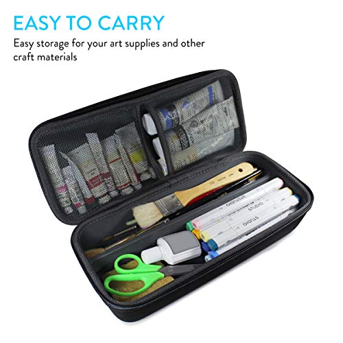 TUDIA EVA Empty Carrying Hard Storage Case Organiser for Art Supplies/Paint Brushes/Markers/Sketching Supplies with Hand Carry Handle [CASE ONLY]