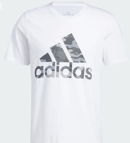 adidas Badge of Sport Texture Camo TEE Mens White T-Shirt Size XLarge