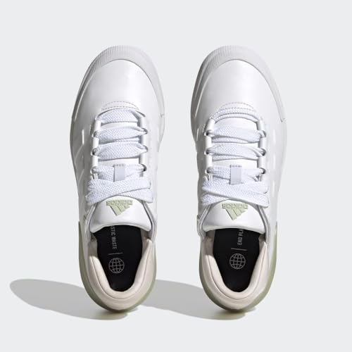 adidas Women's Court Funk Shoes, Cloud White-linen Green, 8