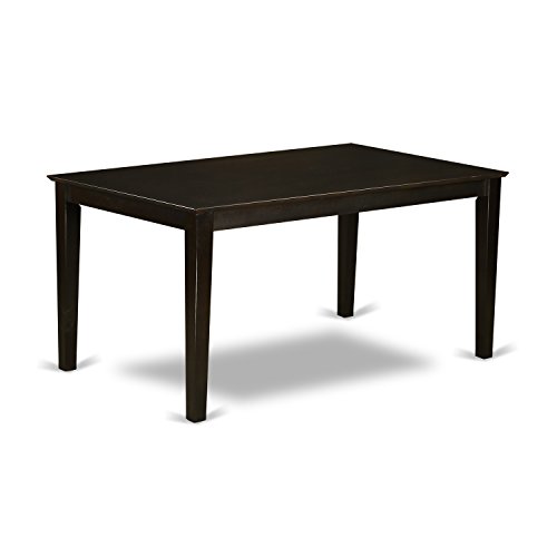 East West Furniture Capri 6 Piece Kitchen Table & Chairs Set Contains a Rectangle Table and 4 Dining Room Chairs with a Bench, 36x60 Inch, Cappuccino