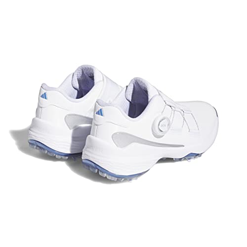 adidas Women's ZG23 BOA Golf Shoes, Footwear White/Blue Fusion Metallic/Silver Metallic, 8.5