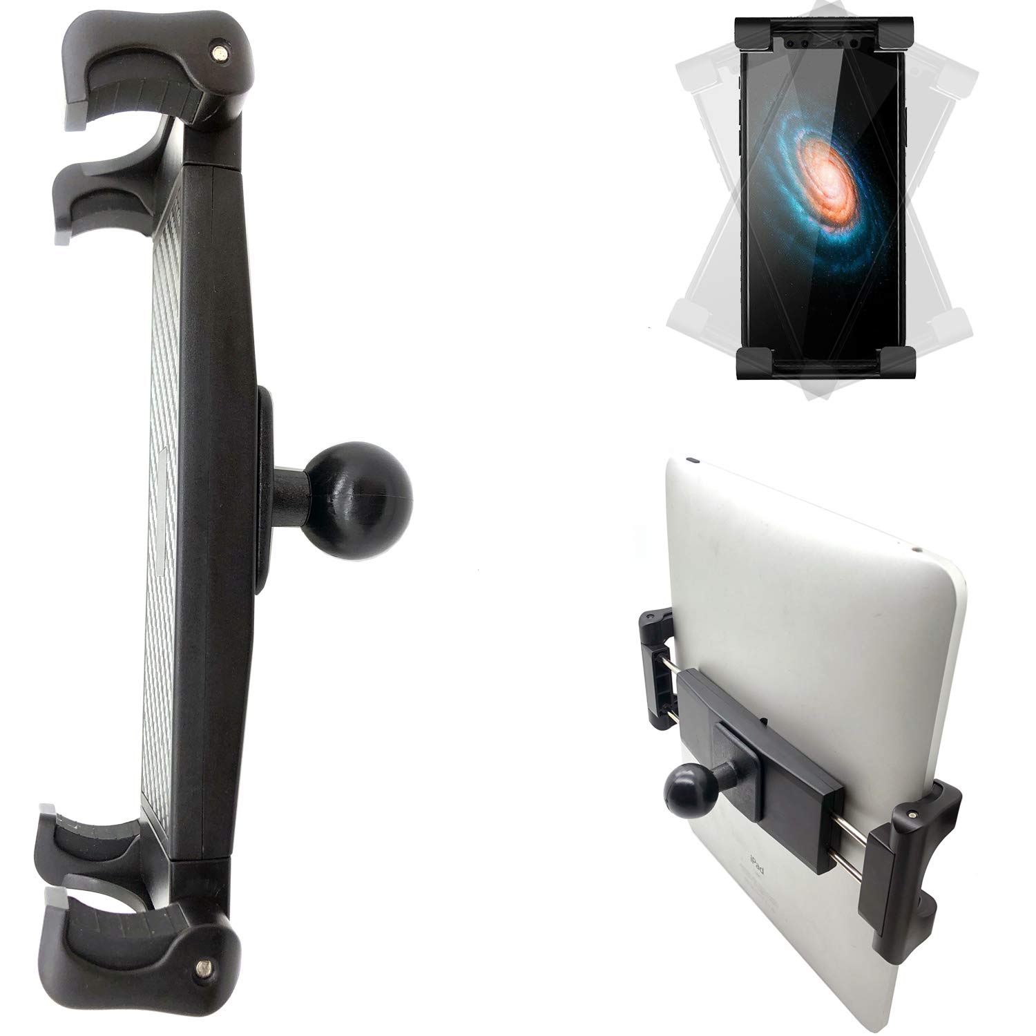Lycan Series Tablet Smartphone holder with 1" rubber coating ball for iPad Pro Air Mini iPhone 13 12 Pro MAX Galaxy Tab S21 S22 oneplus (Compatible with Ram, Arkon Robust & 1 inch socket system)