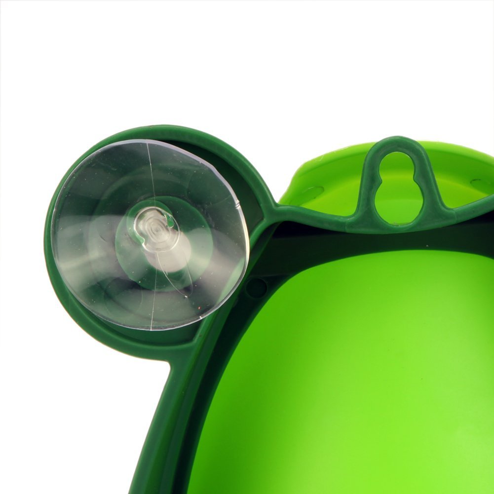 Foryee Cute Frog Potty Training Urinal for Boys with Funny Aiming Target - Blackish Green