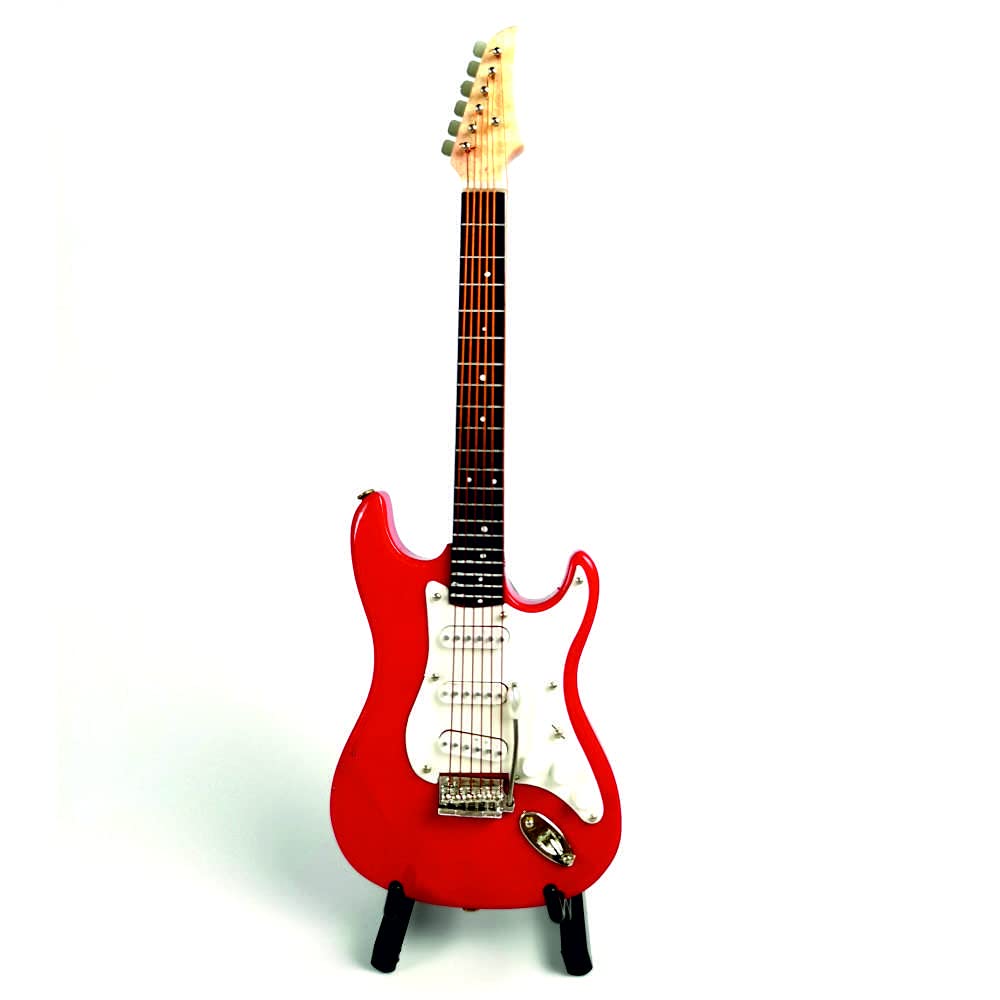 ALANO Mini Musical Ornament red Electric Guitar Model with Stand Guitar Model (GE93R-17)