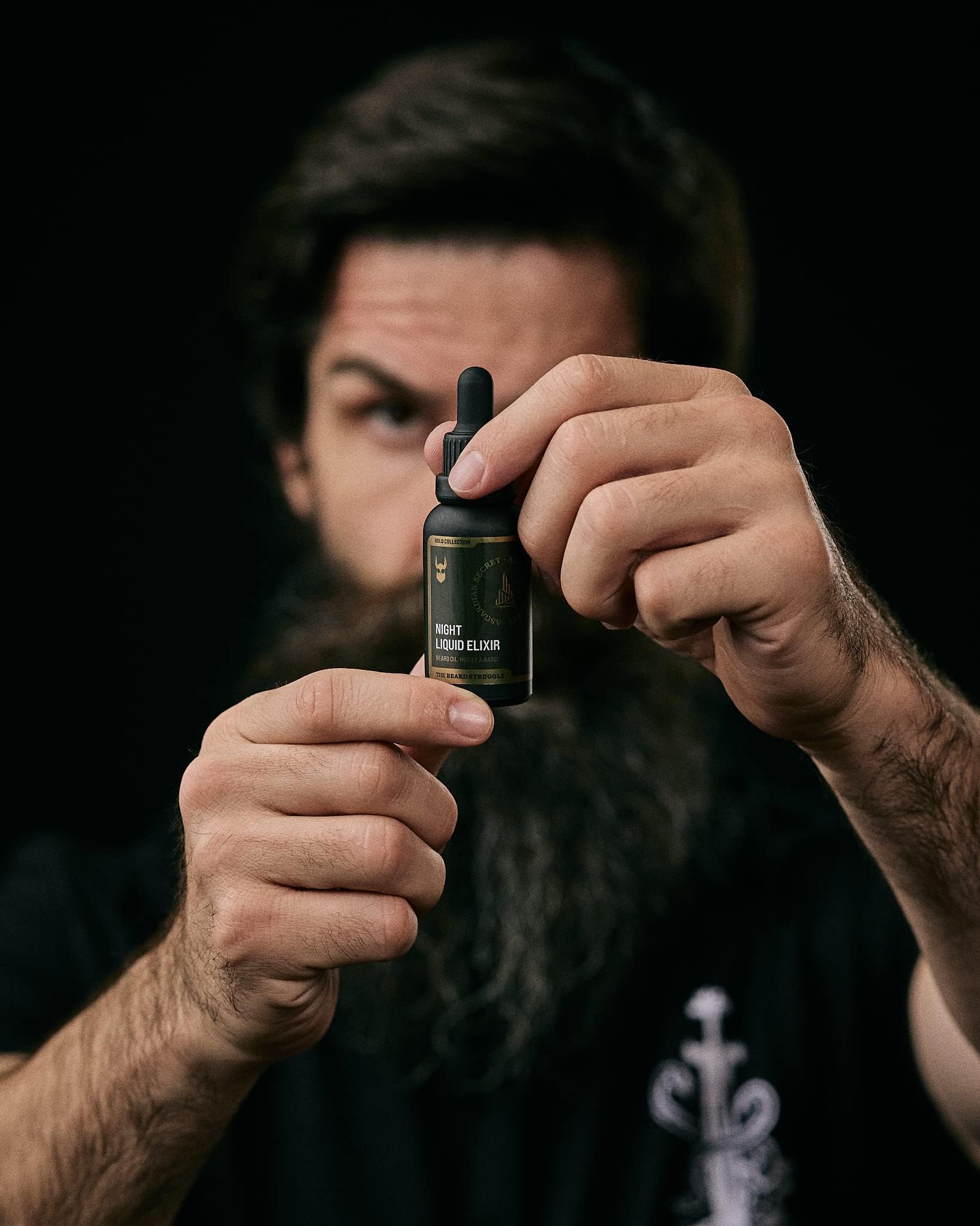 The Beard Struggle - Beard Oil for Men - Natural Blend for Softens, Moisturizing, & Healthier Beard Growth - Viking Storm Night Liquid Silver Elixir - Vegan-Friendly Beard Growth Oil (1 Fl oz)