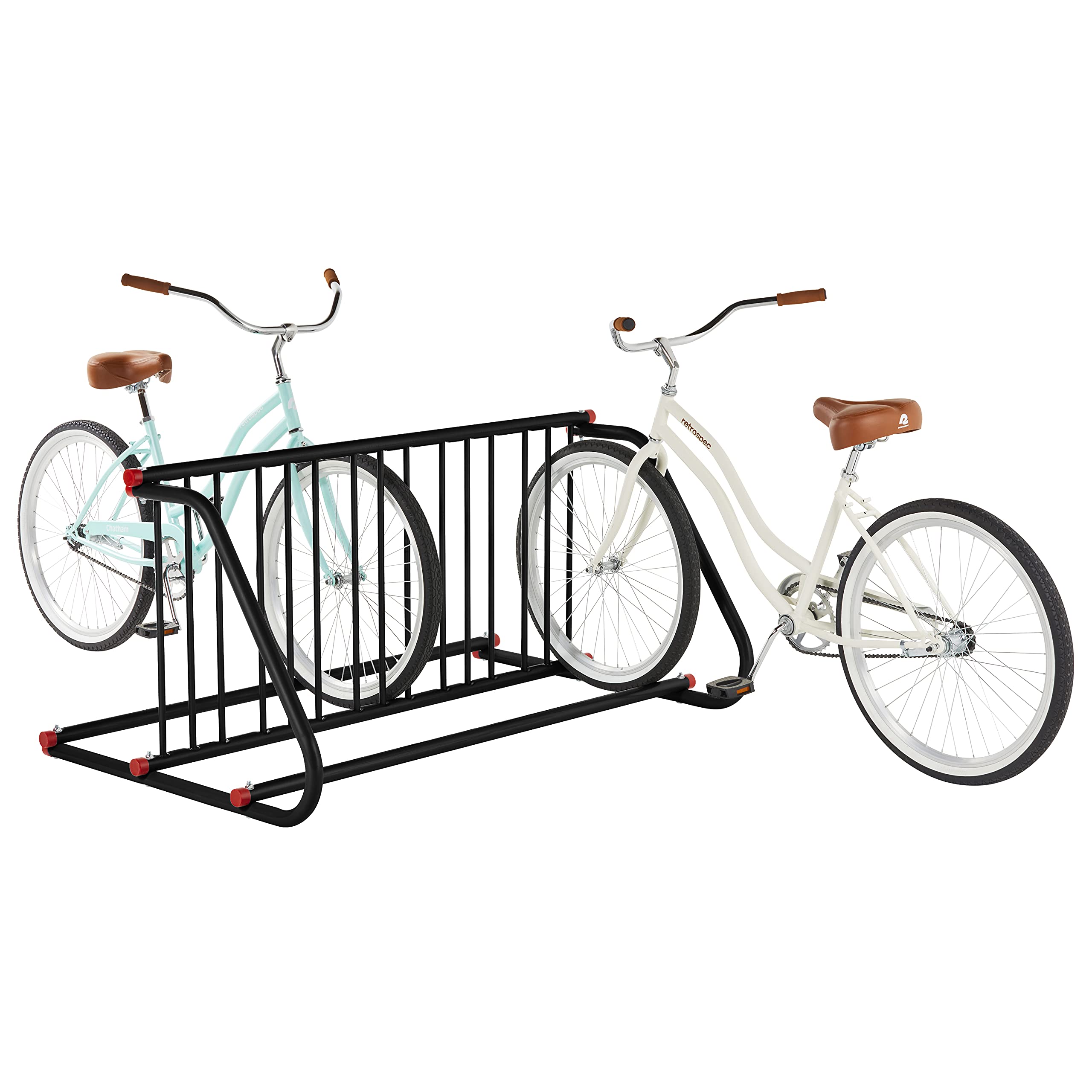 Retrospec Commercial Grid Bike Rack - Single & Double Sided - Bicycle Storage Stand for Garages, Stores, Schools & Universities Power Coated Steel - Black 10 Bike/Double Sided