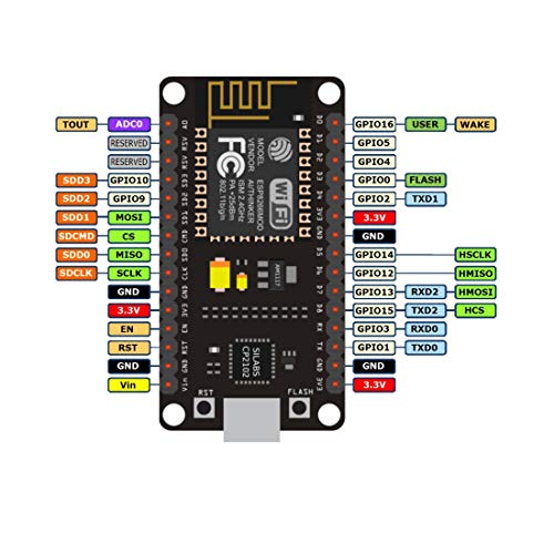 HiLetgo 2pcs ESP8266 NodeMCU CP2102 ESP-12E Development Board Open Source Serial Module (Pack of 2PCS)