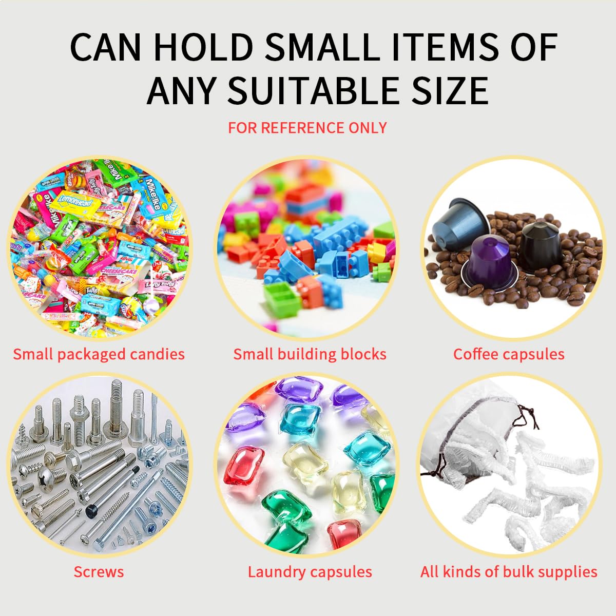 Acrylic Storage Container-Laundry Pods, Coffee Capsules Holder, Dishwasher Pod, Candy Dispenser, and Wall-Mountable Organizer for Snacks, Toys, and More - 23.3cm Height, 20cm Width, 13cm Depth