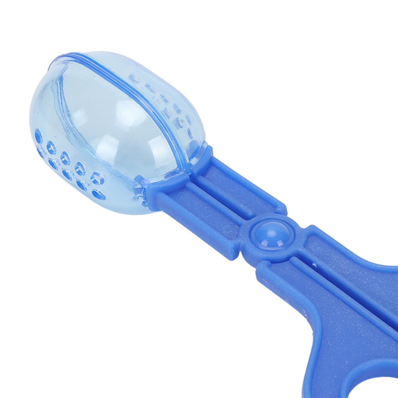 Reptile Feeding Clamp, Feeding Tool, Reptile Poop Scoop,Amphibian Terrarium Feeding and Cleaning Tool, Multipurpose Reptile Feeding Claw Collector, with Vents for Lizard Spider Tortoise(Blue)